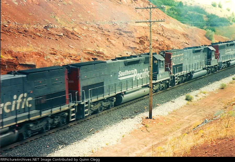 SP 9400 SD45T-2 No.9400 at Thistle,Utah September 9,1995.